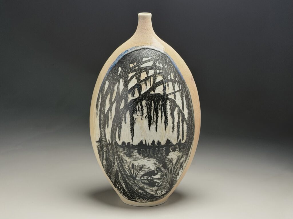 Wood Fired Sgraffito Bottle by Ben Owen III, Lori Clodfelter and ...